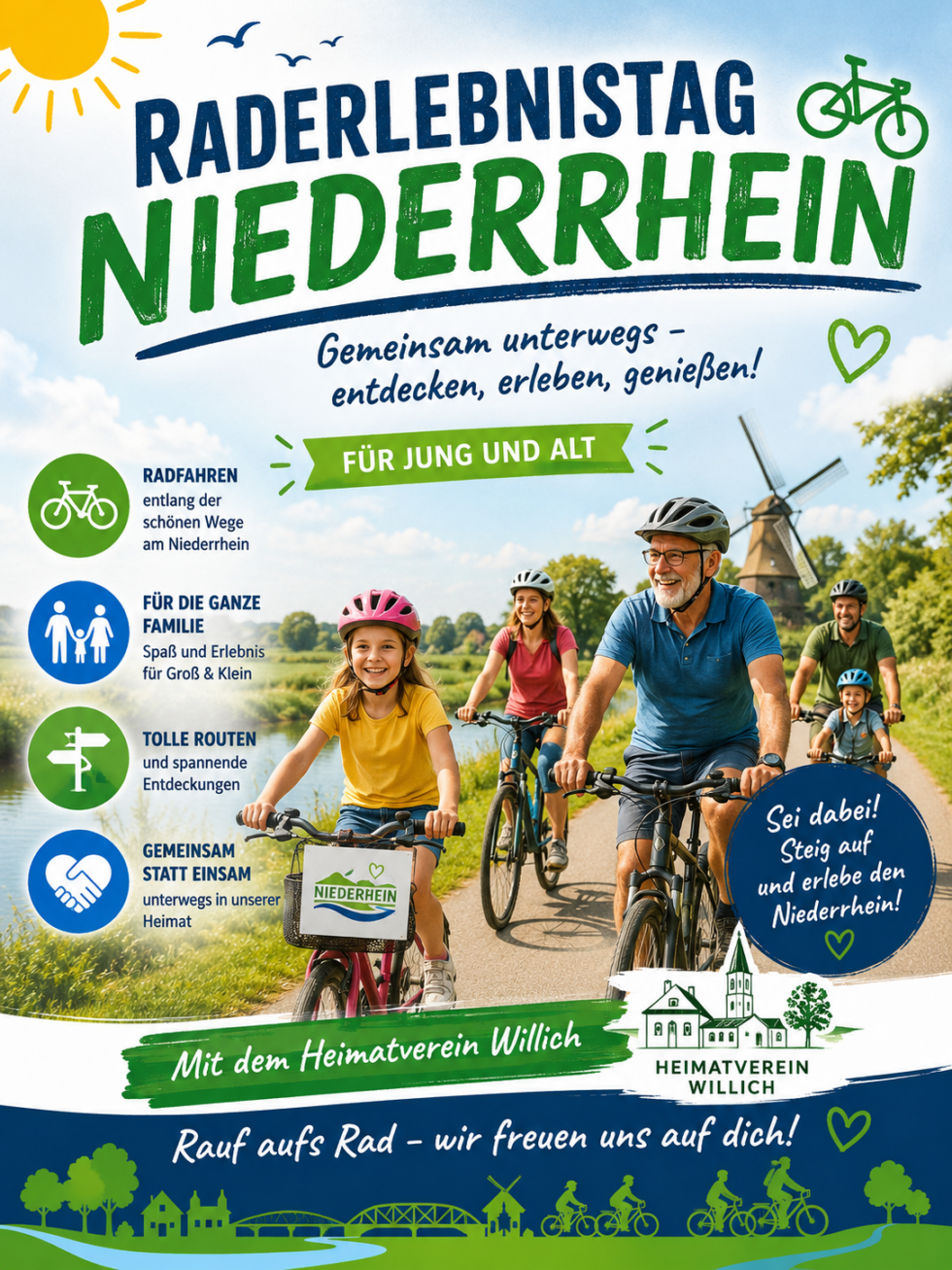 Heimatverein Willich e.V. • Raderlebnistag Niederrhein 2026 Sonntag, 5 ...